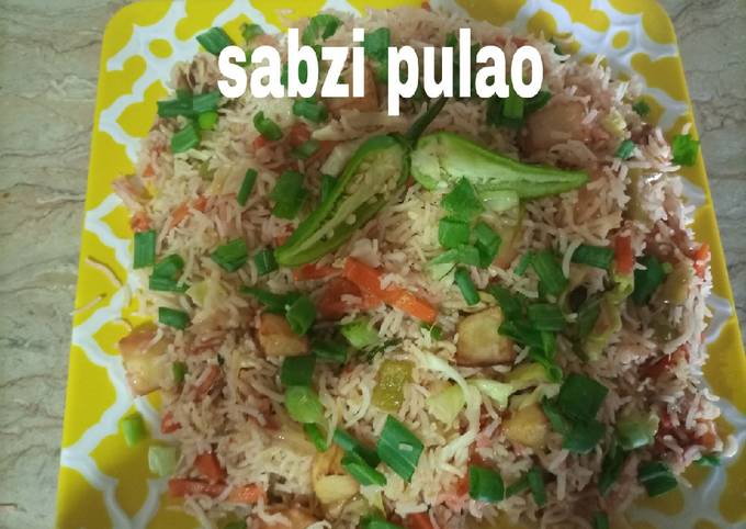 Sabzi pulao | vegetable pulao Recipe by Sadiya Ali - Cookpad