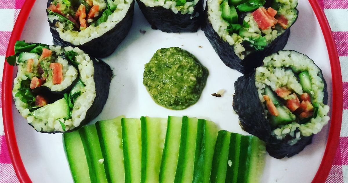 Indian Sushi (Indo Japanese Fusion) Recipe by hobbycooksaby - Cookpad