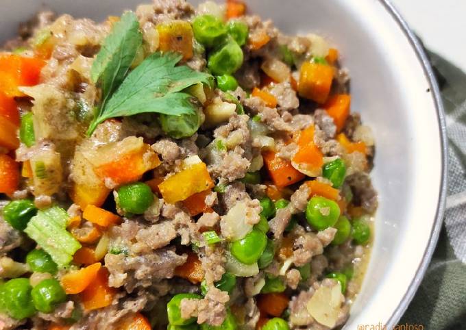 Resep Tumis daging kacang polong (untuk isian roti / susmaker) oleh ...