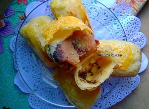 Resep bolen pisang coklat dengan korvet rumahan enak dan mudah - Cookpad