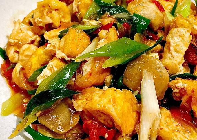 Resep Tumis Tahu Kuning Bakso Ayam Saus Tiram Oleh Nathalia Tj Cookpad