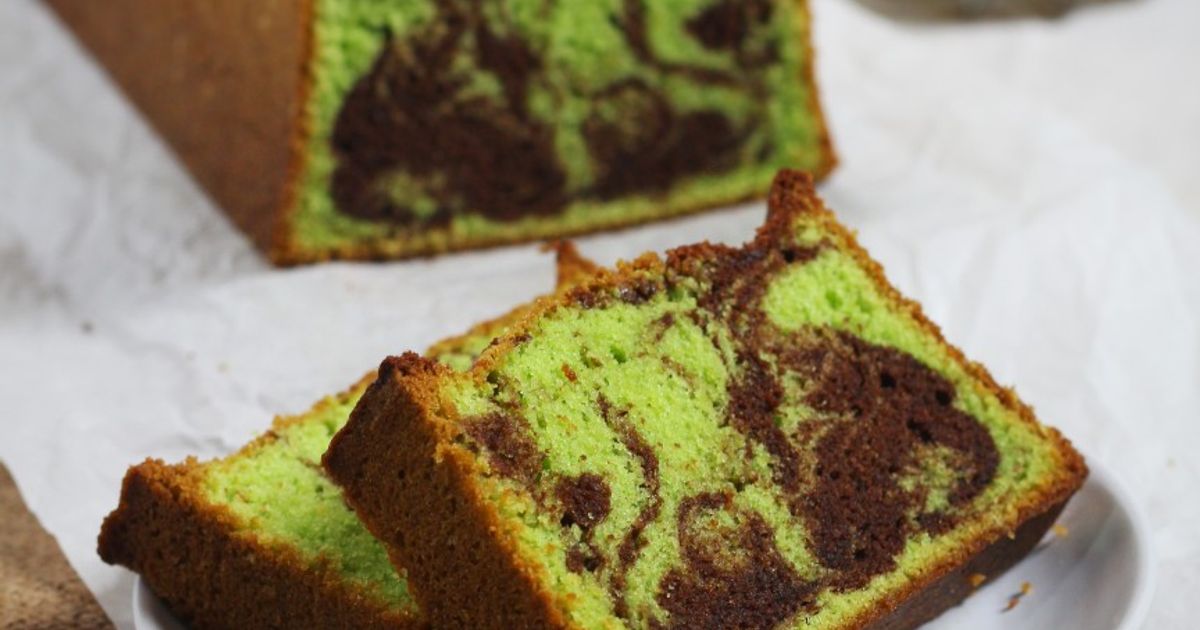 Resep Marble Pandan Choco Cake oleh herlin wulan - Cookpad