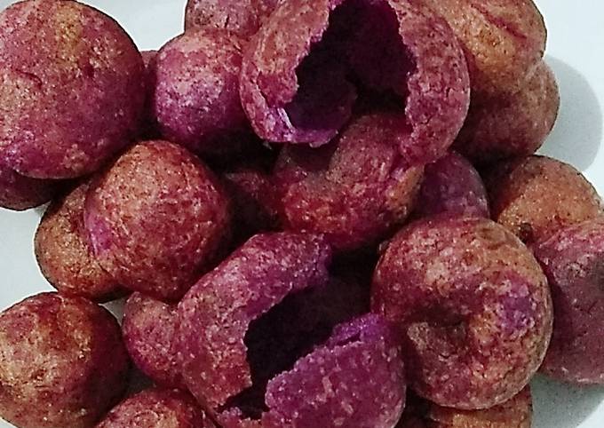 Resep Bola bola ubi ungu kopong oleh Lina Hartiningrum - Cookpad