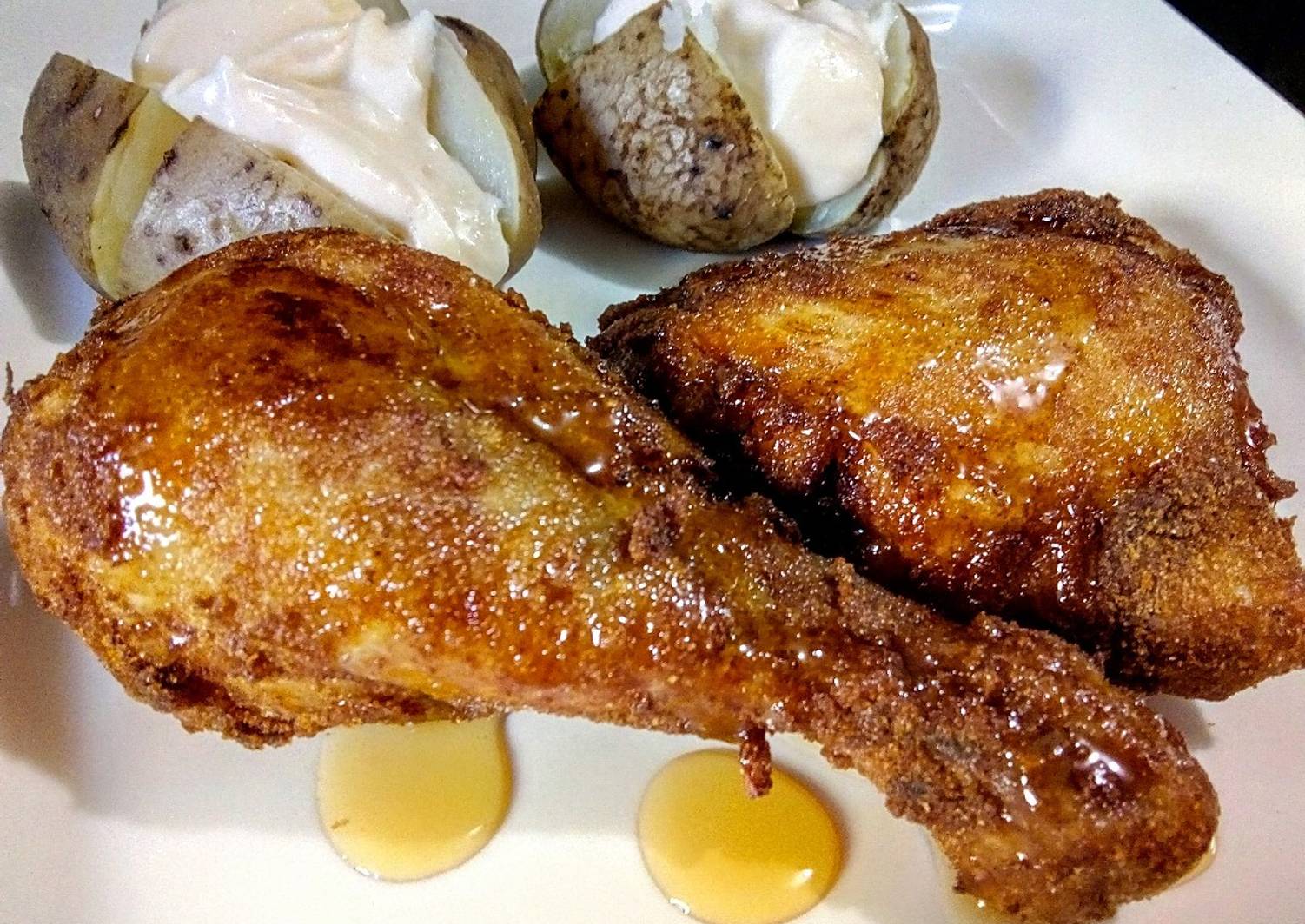 POLLO Broaster Casero...! Receta de Zandy ABRADELO - Cookpad