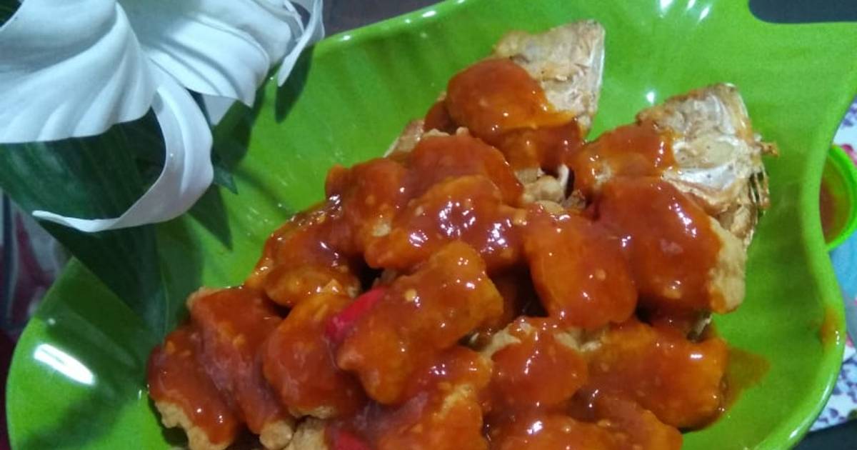 Resep Kakap Merah Saos Asam Manis oleh DEWI SARASWATI - Cookpad