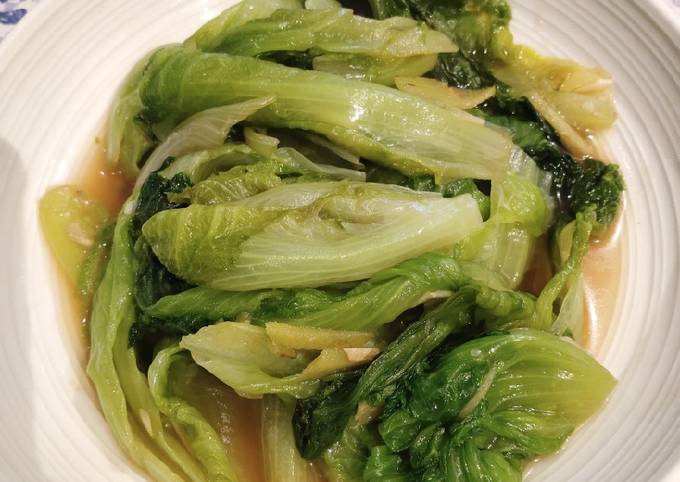 Chinese Lettuce in Oyster Sauce Recipe by Meme - Cookpad
