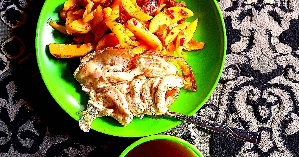 Peppered chips da Shayin Goruba girki daga Yar Mama - Cookpad