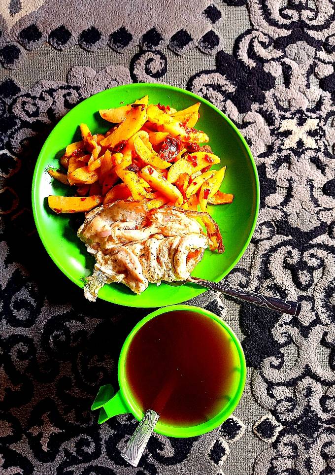 Peppered chips da Shayin Goruba girki daga Yar Mama - Cookpad