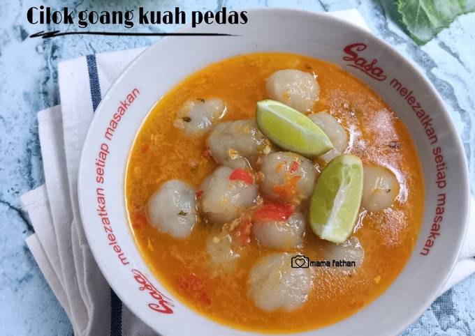 Resep Cilok goang kuah pedas oleh Mama fathan - Cookpad