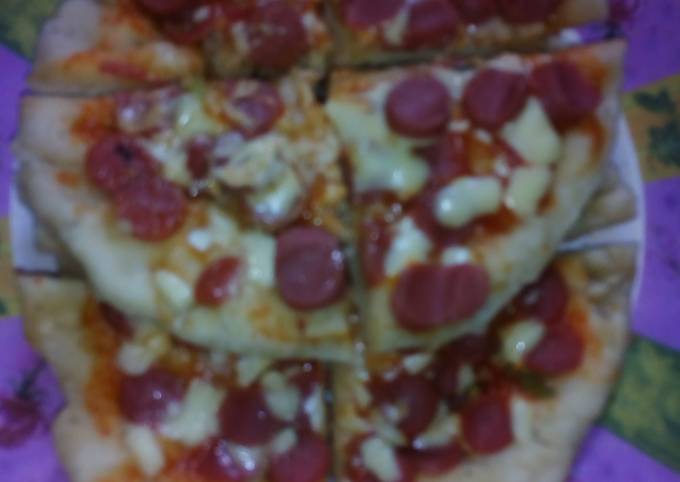 Resep Roti pizza kilat tanpa oven ala shilla oleh Shilla prasetiyo ...