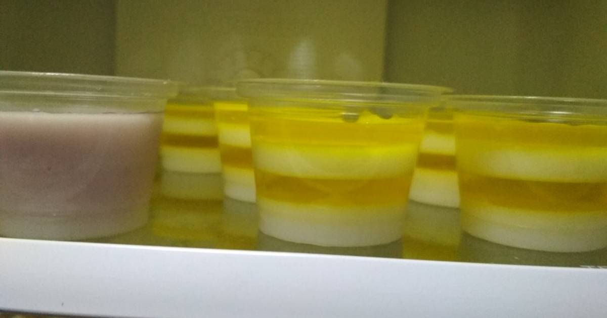 Resep Puding lapis oleh Mrs. F - Cookpad