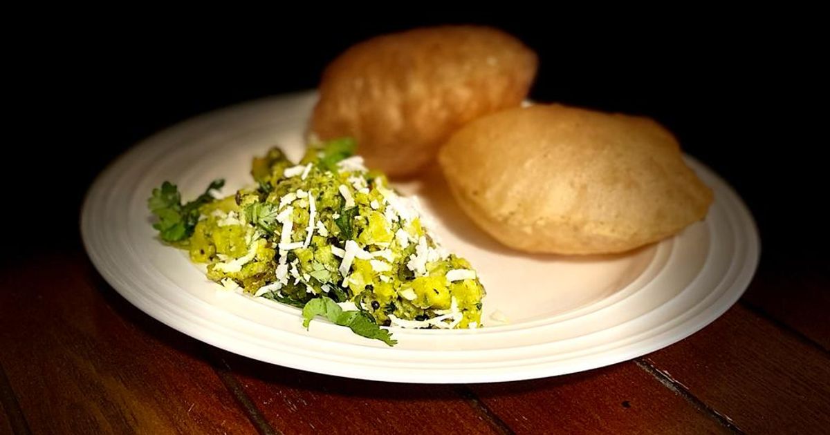 Potato In Green Spices/ Hirva Masala Batata Bhaji Recipe By Surekha ...