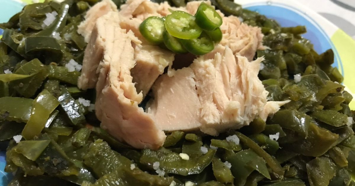 Rajas A La Vinagreta Con Atún Albacora. 100% Libre De Grasa Receta de ...