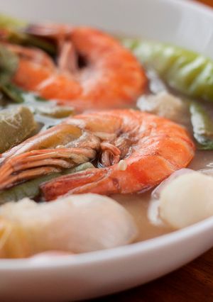 Prawns In Tamarind Soup (Sinigang Na Sugpo) Recipe by homebasedchef