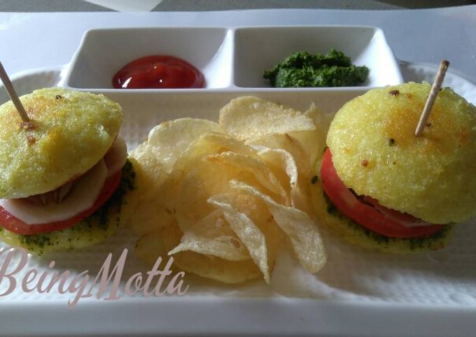 Idli burger Recipe by Jasmin Motta _ #BeingMotta - Cookpad