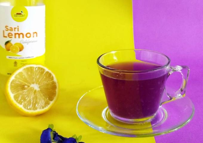 Resep Teh Bunga Telang Lemon 🍋 oleh Dina_Khansa - Cookpad