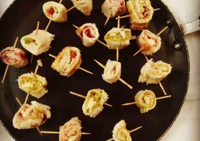 Sandwich Roll ups Recipe by DrSwati Verma - Cookpad