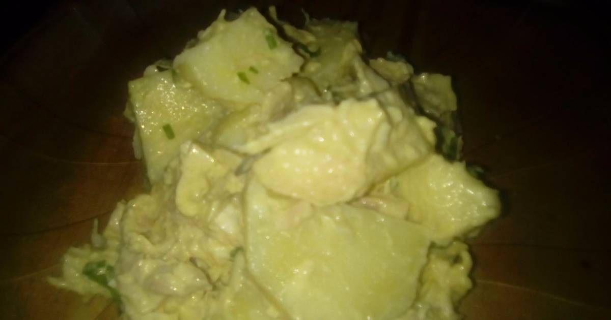 Ensalada de papa y pollo y mayonesa - 34 recetas caseras- Cookpad