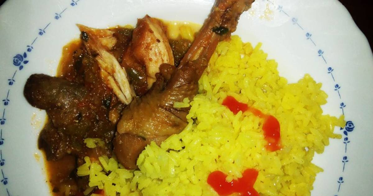 Rice and Chicken(Kuku kienyeji) Recipe by Tracy - Cookpad