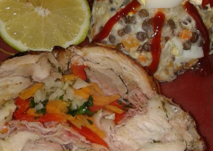 Pollo relleno Receta de Esteban Alba- Cookpad