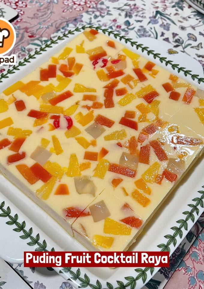 Resipi 👩‍🍳Puding Fruit Cocktail Raya oleh Mahadiah - Cookpad