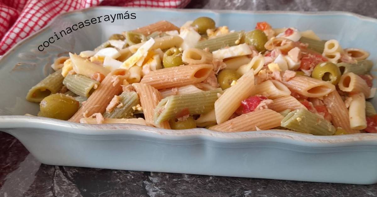 Pasta con atun de lata ensalada - 30 recetas caseras- Cookpad