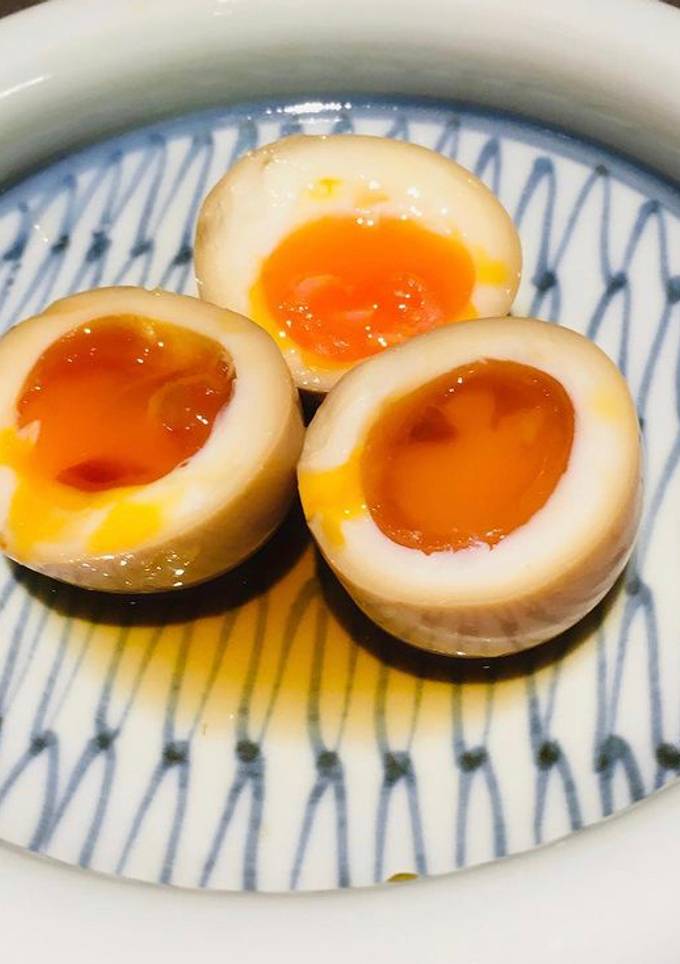 Ajitama “half boiled seasoned egg” Recipe by Hitomi - Cookpad