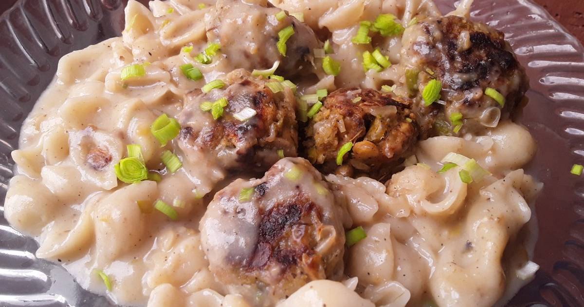 Pasta🍝 de conchitas con albóndigas de arvejas😋😊🤔 Receta de Natalie ...