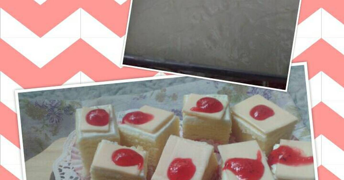 Resep Cake potong kejuu selai strawberry oleh Utari Handiyani - Cookpad