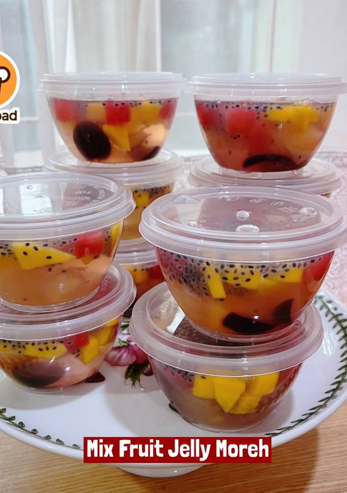 Resipi 👩‍🍳Mix Fruit Jelly Moreh oleh Mahadiah - Cookpad