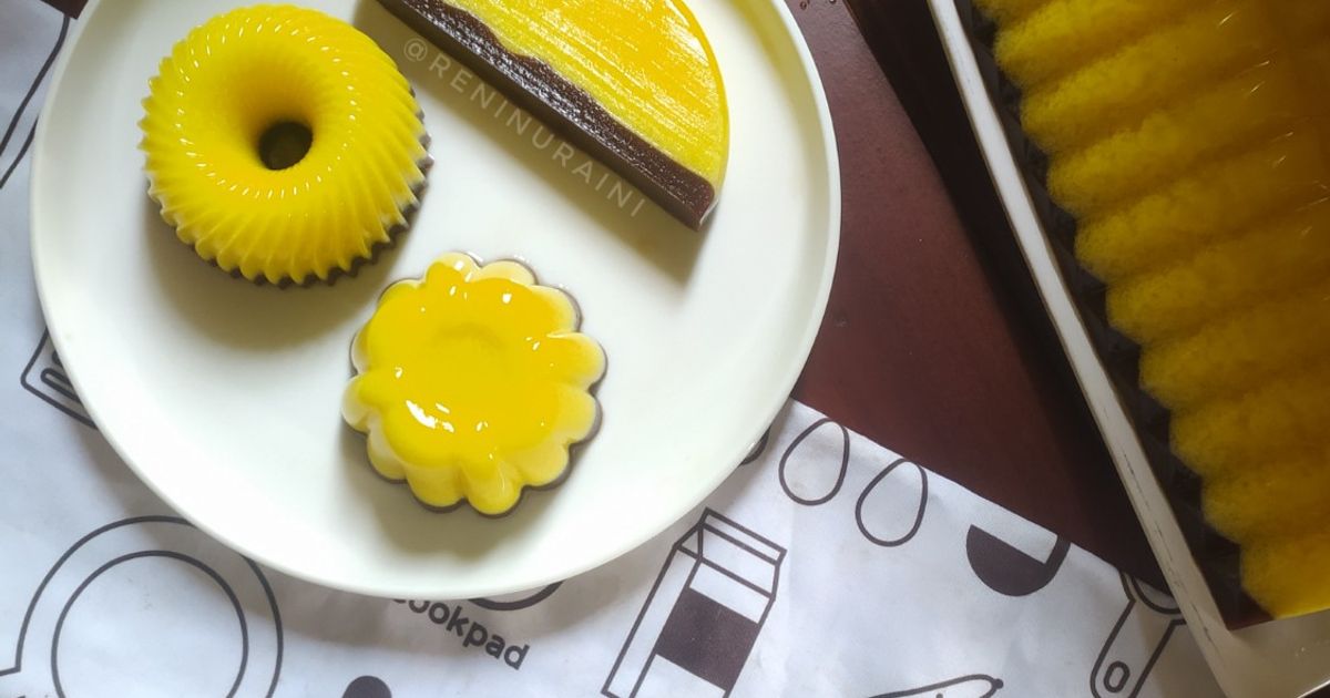 Resep Puding Santan Jagung Lapis Coklat oleh Reni Nuraini - Cookpad