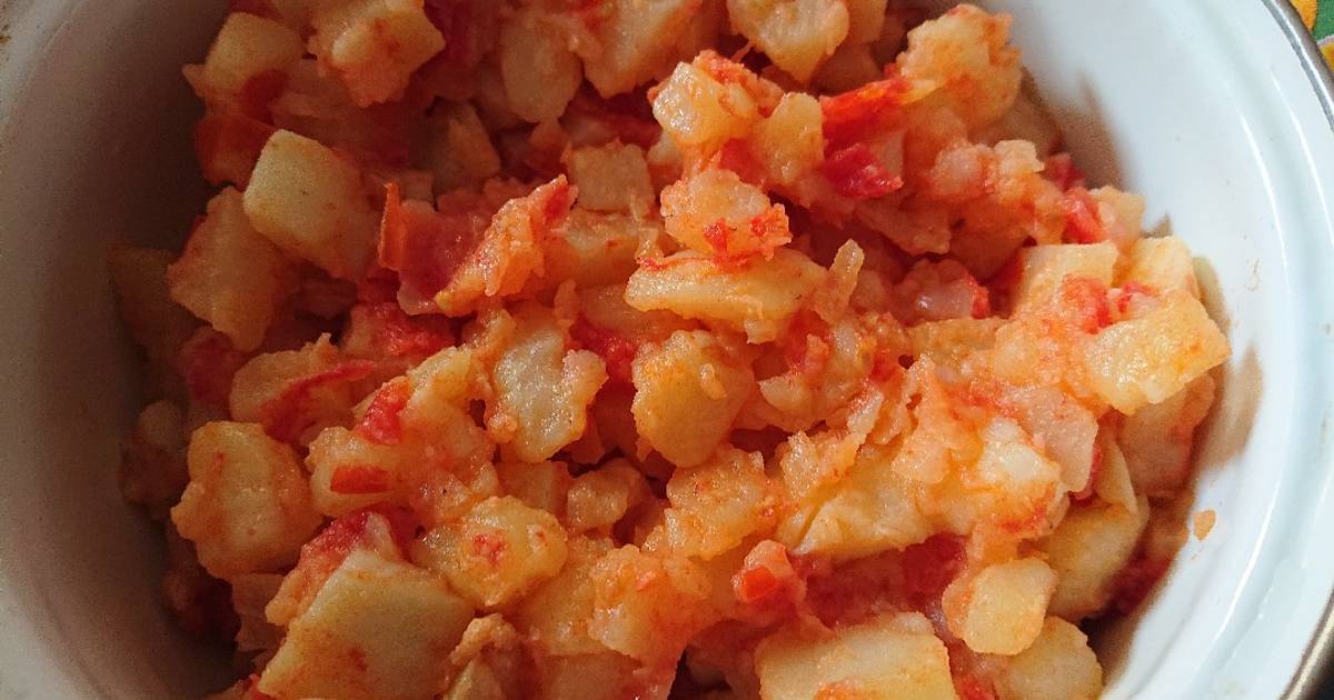 Guisado de papas Receta de Ana Angel- Cookpad