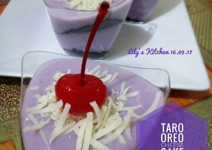 Resep Taro Oreo Cheese Cake oleh 🍃Maria Feronika🍃 - Cookpad