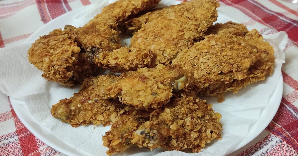 Pollo rebozado saludable al horno Receta de Brais Piñeiro- Cookpad