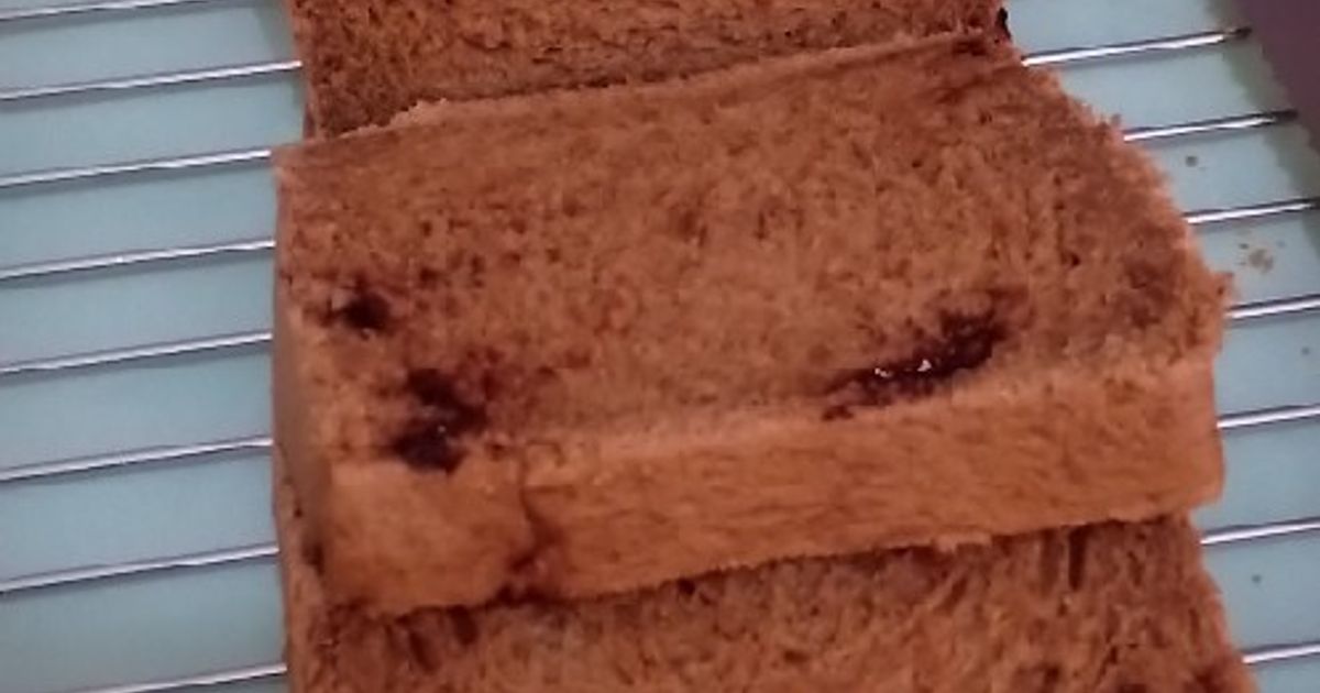 Resep Roti Tawar Choco Chips (Tanpa Telur) oleh Sofiancy Dessita - Cookpad