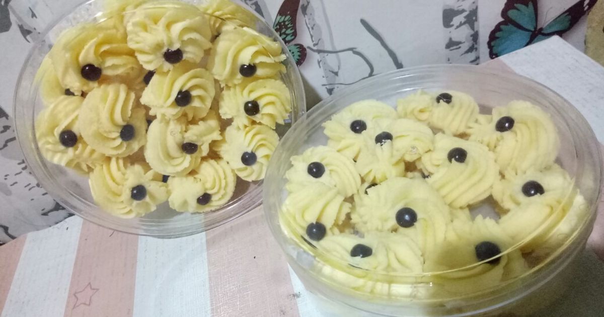 Resep semprit susu oven tangkring rumahan enak dan mudah - Cookpad
