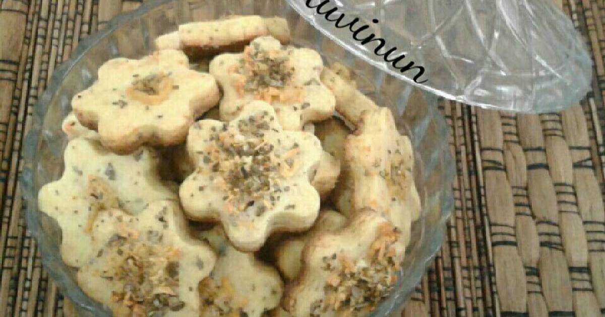 Resep Cheesy Oregano Cookies [eggless] oleh nonanun - Cookpad