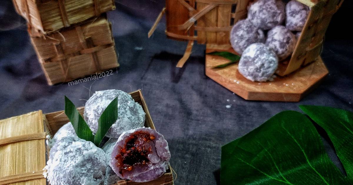Resep Moci Taro isi Kacang Coklat oleh Mama Nia - Cookpad
