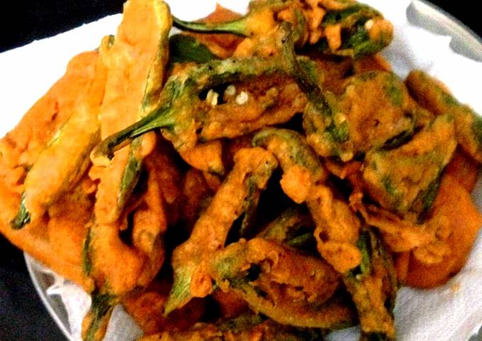 Chilli pakora Recipe by Areeba Muhammed - Cookpad