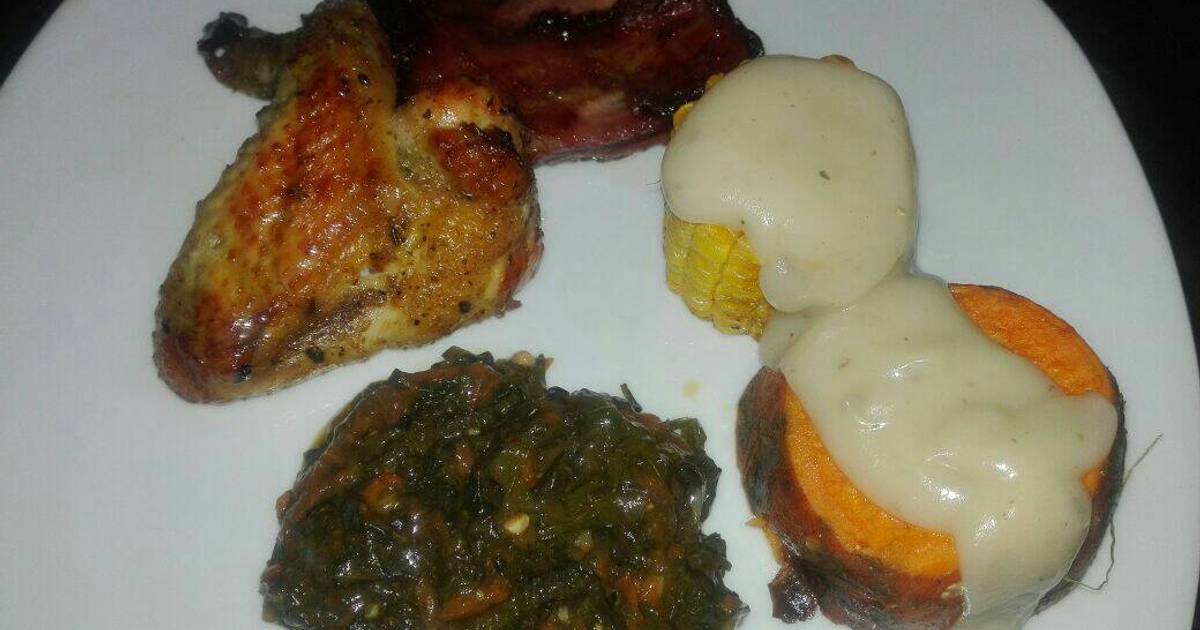 Fried spinach and veggies Recipe by Thuli Sibanyoni - Cookpad