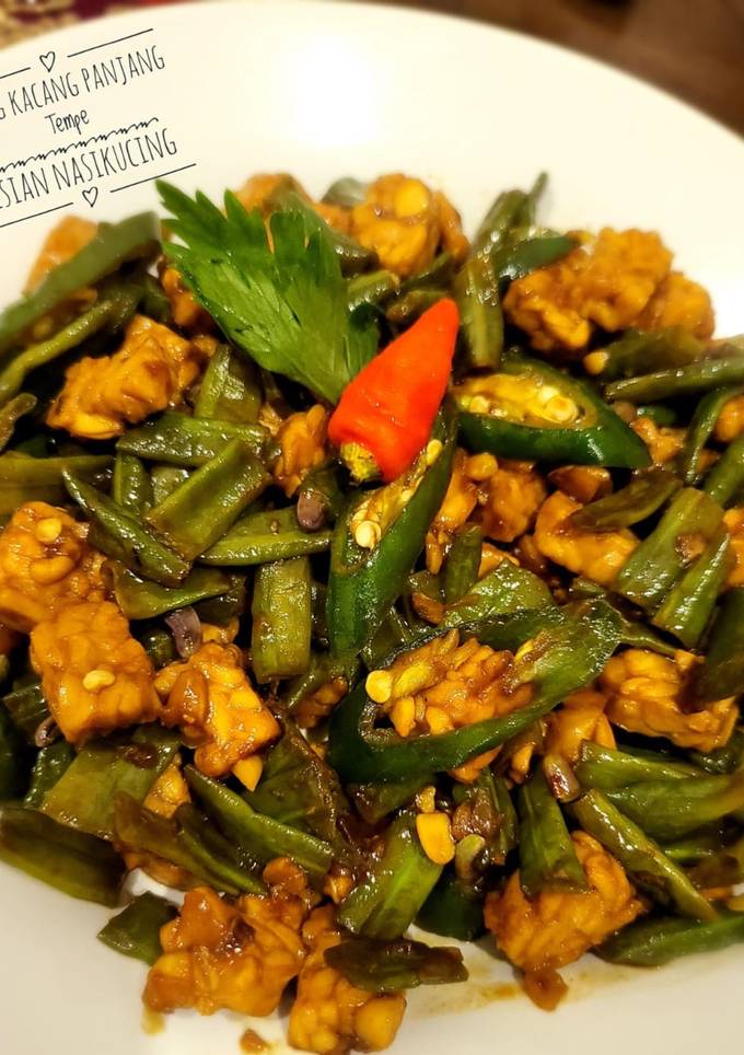 Resep 101. Oseng Kacang Panjang Tempe Orek oleh @irma_ageng - Cookpad