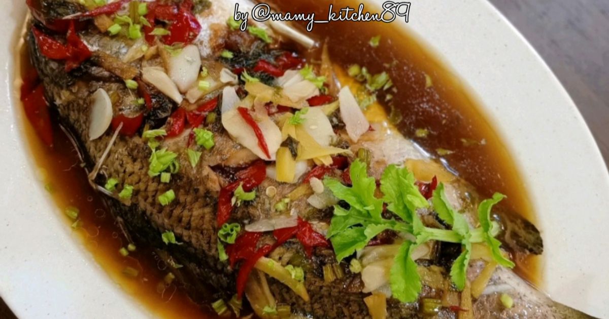 Resipi Siakap Stim Soy Sauce Sehangat Cinta Lailer Dan Jekfer oleh mamy ...