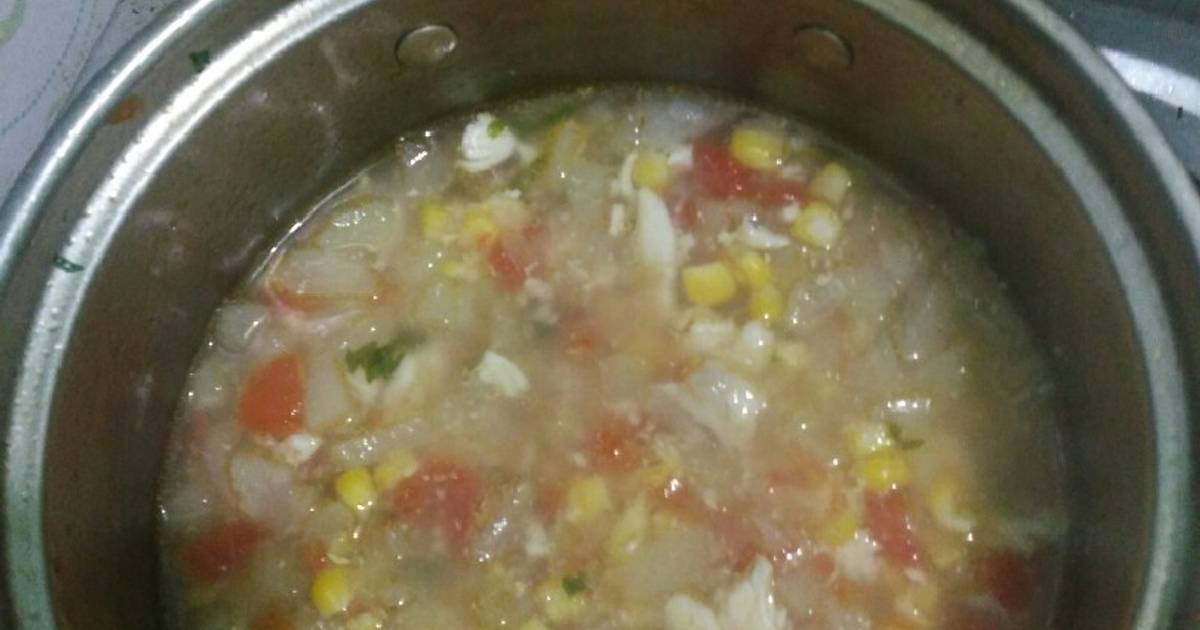 Resep MpAsi 10 bulan (sup jagung labu Siam) oleh Ummu Hisyam - Cookpad