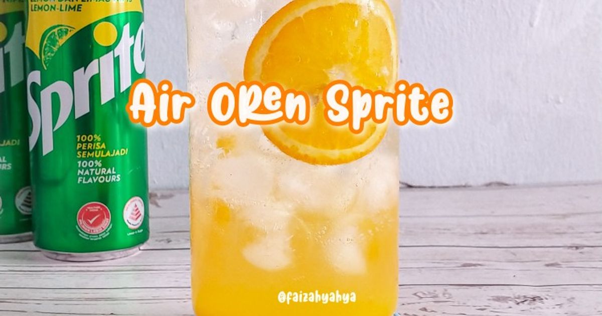 Resipi Air Oren Sprite oleh Faizah Yahya(Mrs Peija) - Cookpad