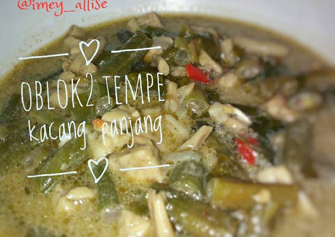 Resep Oblok oblok tempe kacang panjang oleh @Imey_allise Wicaksono ...