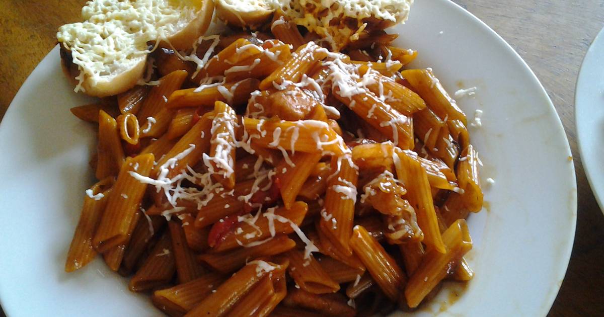 Pasta Con Lomo De Cerdo Receta De Angelica Cookpad