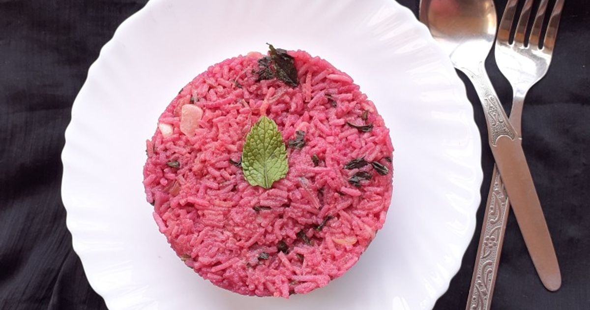 Beet Root Mint Rice Recipe by Deepa Rupani - Cookpad