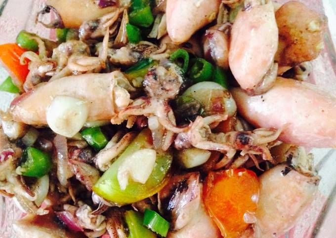 Resep Cumi asin cabe ijo oleh riesky - Cookpad