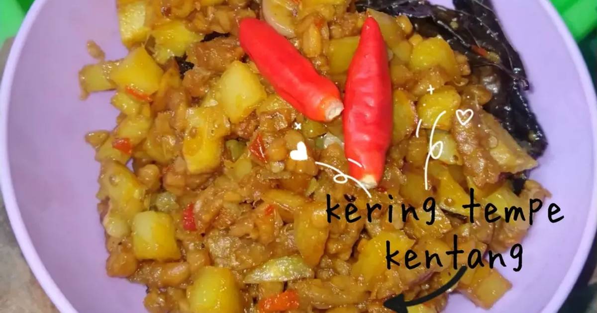Resep Kering Tempe Kentang 🌼💞 oleh Ayu Dwianty - Cookpad