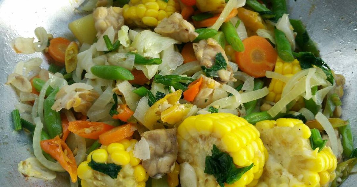 Resep Capcay Sayur + Jagung Dan Tempe oleh Nadia Thomafy - Cookpad